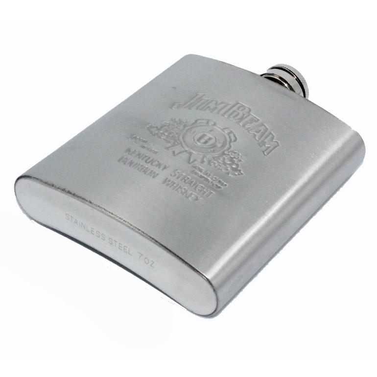 Jim Beam Botol Minum Wine Whiskey Hip Flask 7 oz - F0212 - Silver ...