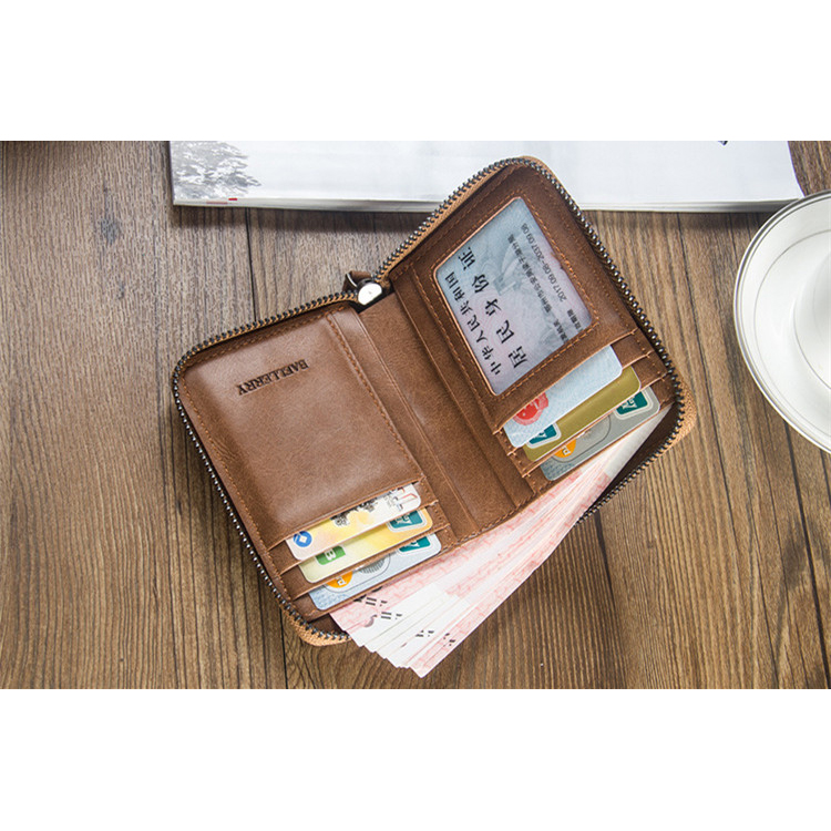 Baellerry Dompet Pria Bahan Kulit Vertical - D3124 - Brown ...