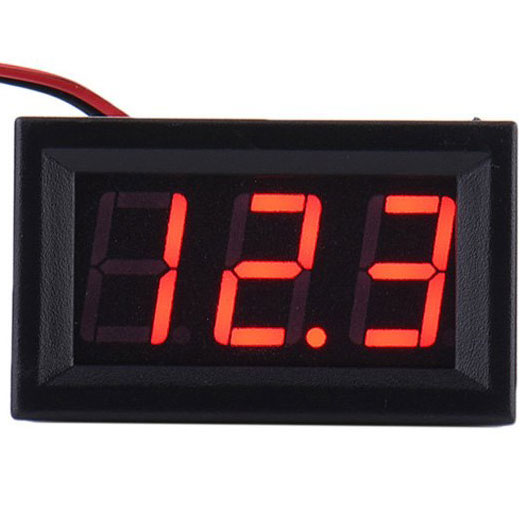 ATORCH Display Pengukur Tegangan Listrik Voltmeter LED - 123 - Black ...