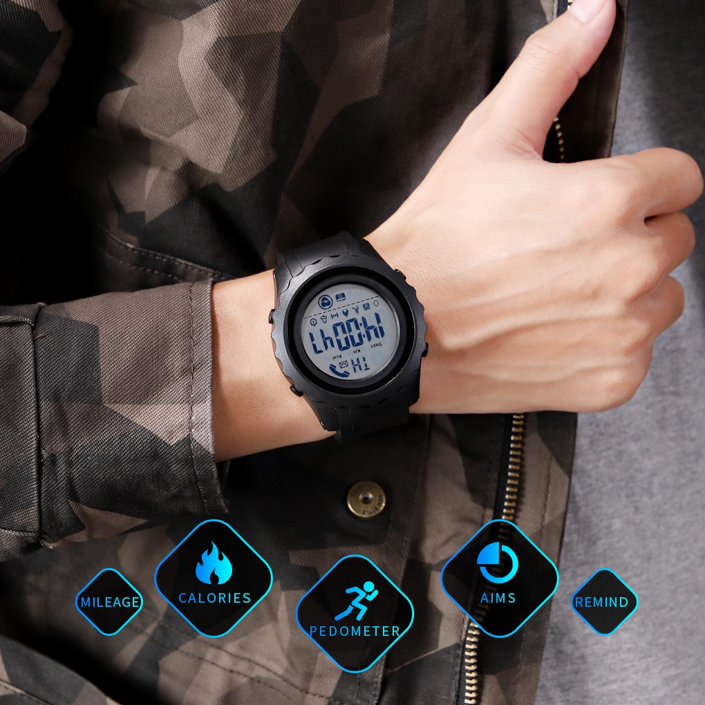 SKMEI Jam Tangan Smartwatch Pria Bluetooth Pedometer Heartrate - 1626 ...
