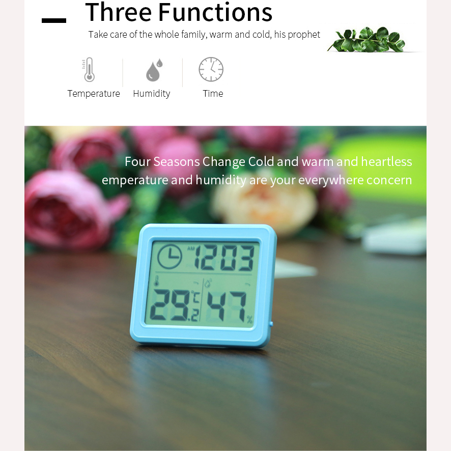 JGD Jam Digital Meja Dinding Thermometer Hygrometer Sensor - ZL20 ...