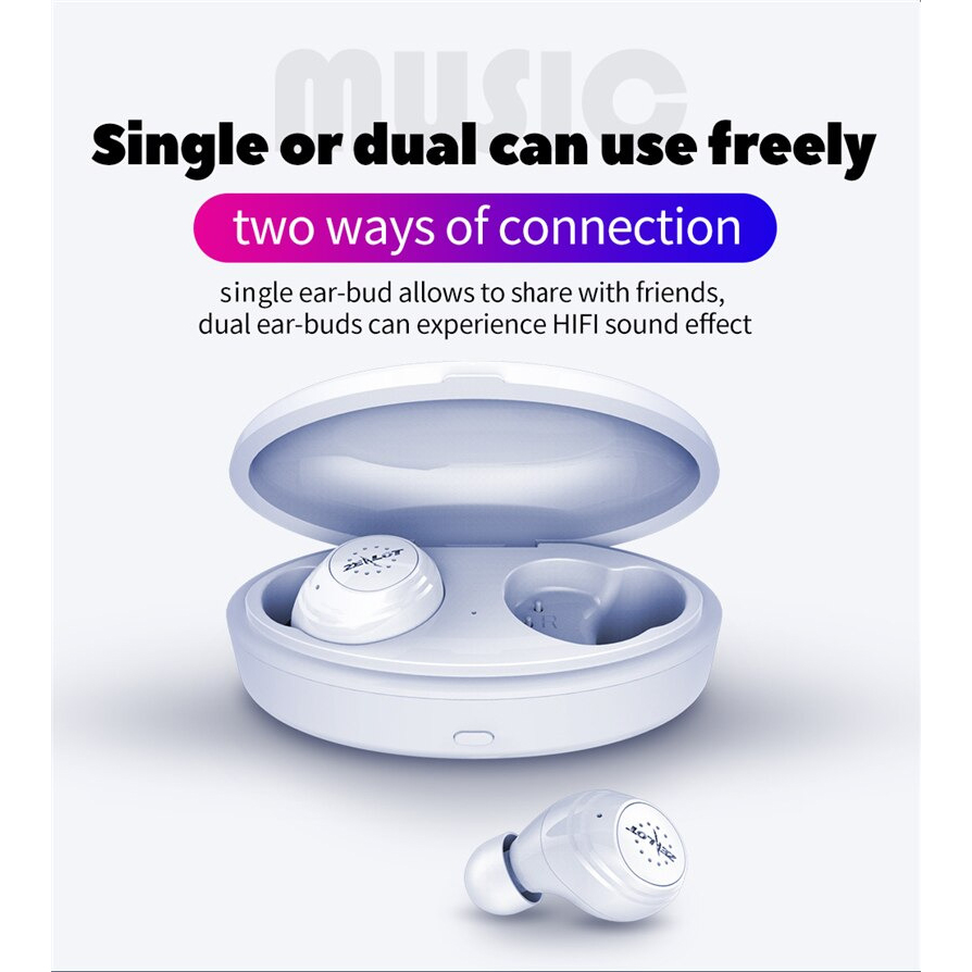 Zealot TWS Earphone True Wireless Bluetooth 5.0 Charging Dock - H19 ...