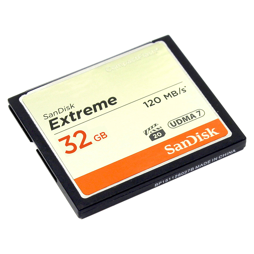 SanDisk Extreme Compact Flash Card VGP-20 (120MB/s) 32GB - SDCFXSB - No ...
