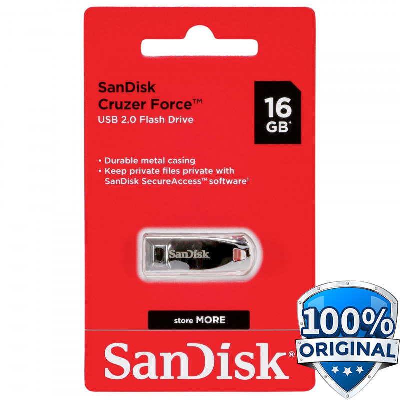 SanDisk Cruzer Force Flashdisk USB 2.0 16GB - SDCZ71 - Black ...