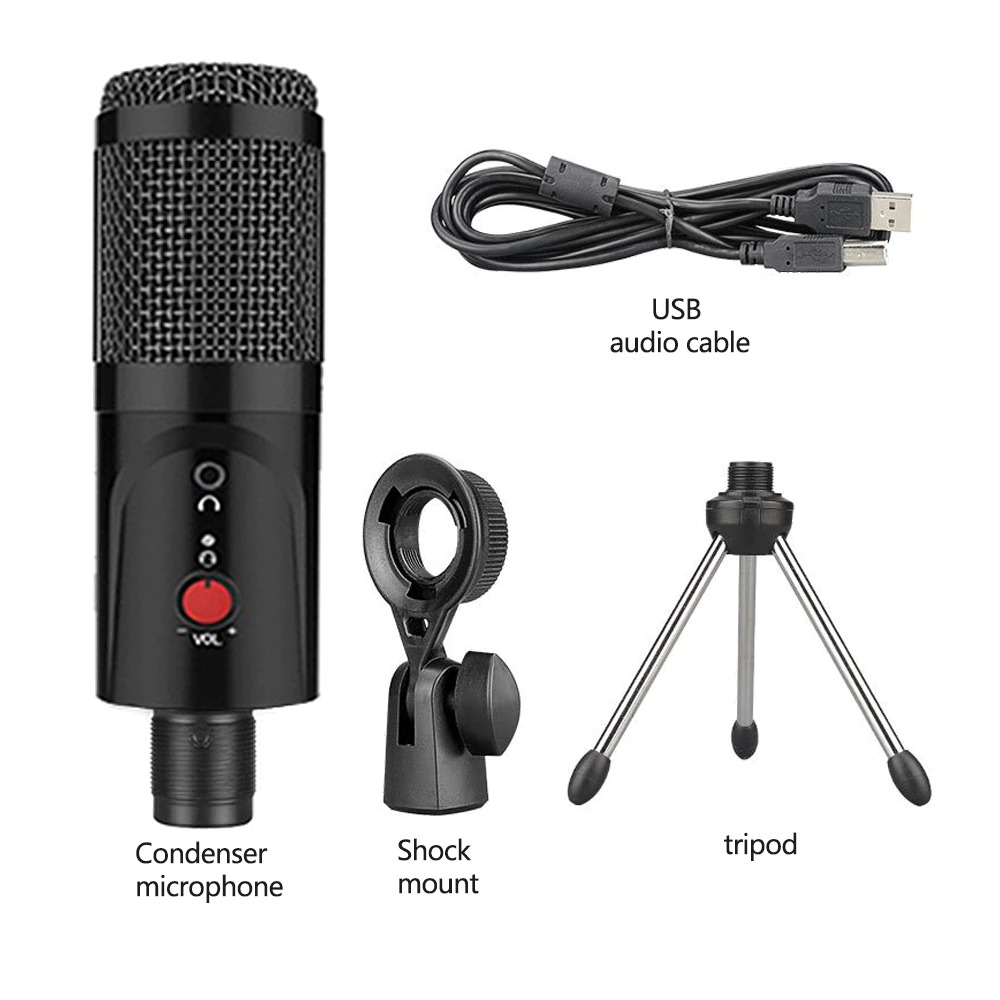 YICHUANG Microphone Condenser USB DJ Live Recording with Stand - MP1S10 ...