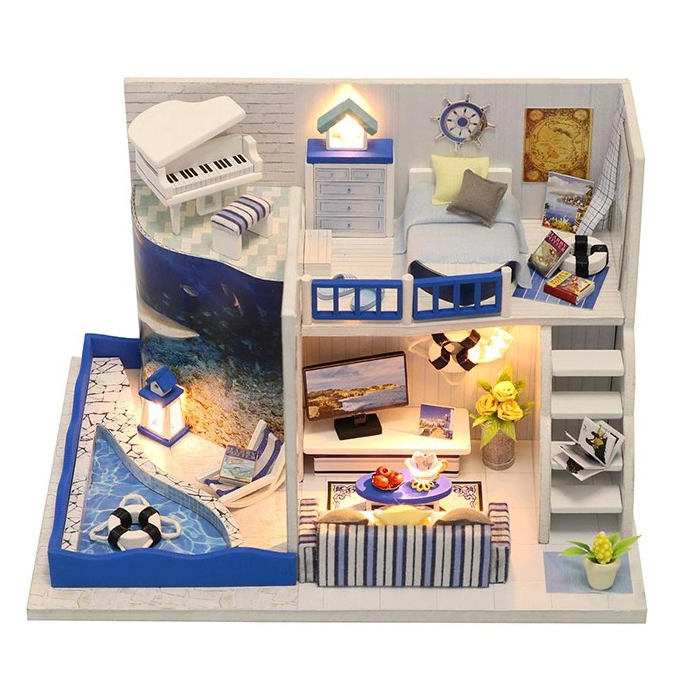 HONGDA Miniatur Rumah Boneka DIY Doll House Wooden Furniture - M040 ...