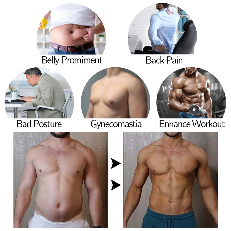 TaffSPORT Korset Pembentuk Badan Pria Waist Fat Burner Double Velcro L ...