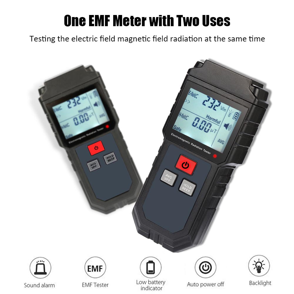KKMOON Digital Electromagnetic Radiation Field Dosimeter Detector