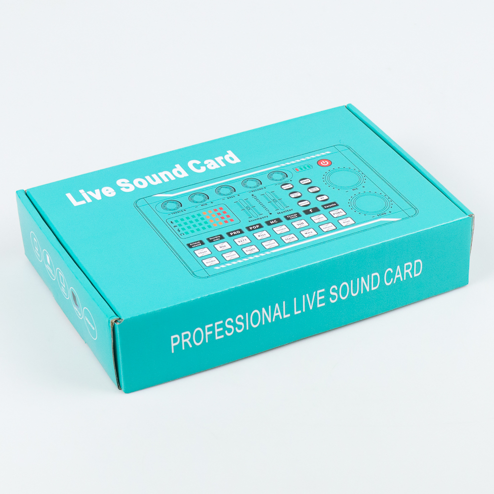 TaffSTUDIO Pro Audio Bluetooth Mixer Sound Card Live Broadcast Karaoke ...