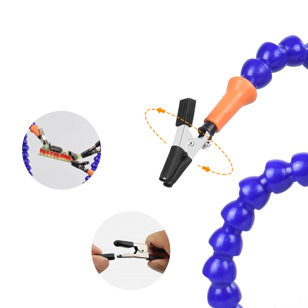 NEWACALOX Helping Hand Alat Pegangan Solder Kaca Pembesar LED - SN5 ...