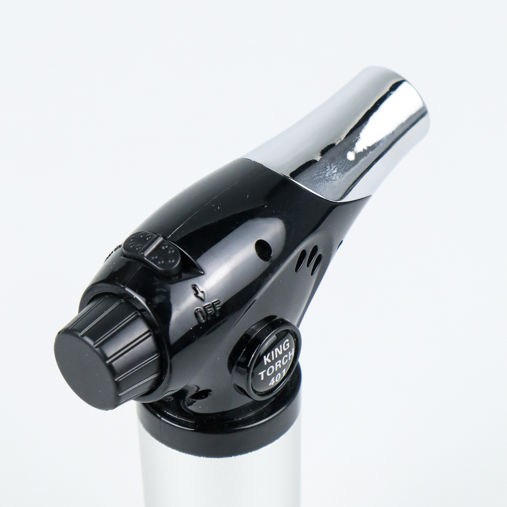 KING TORCH Portable Gas Blow Torch Butane Flame Gun - BS-401 - Black ...