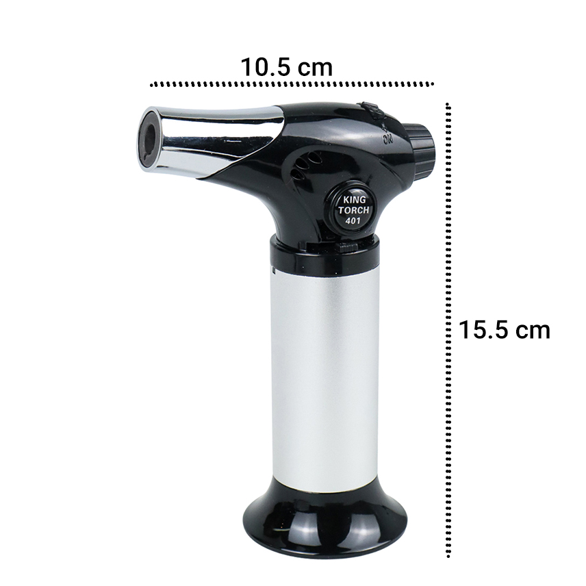 KING TORCH Portable Gas Blow Torch Butane Flame Gun - BS-401 - Black ...