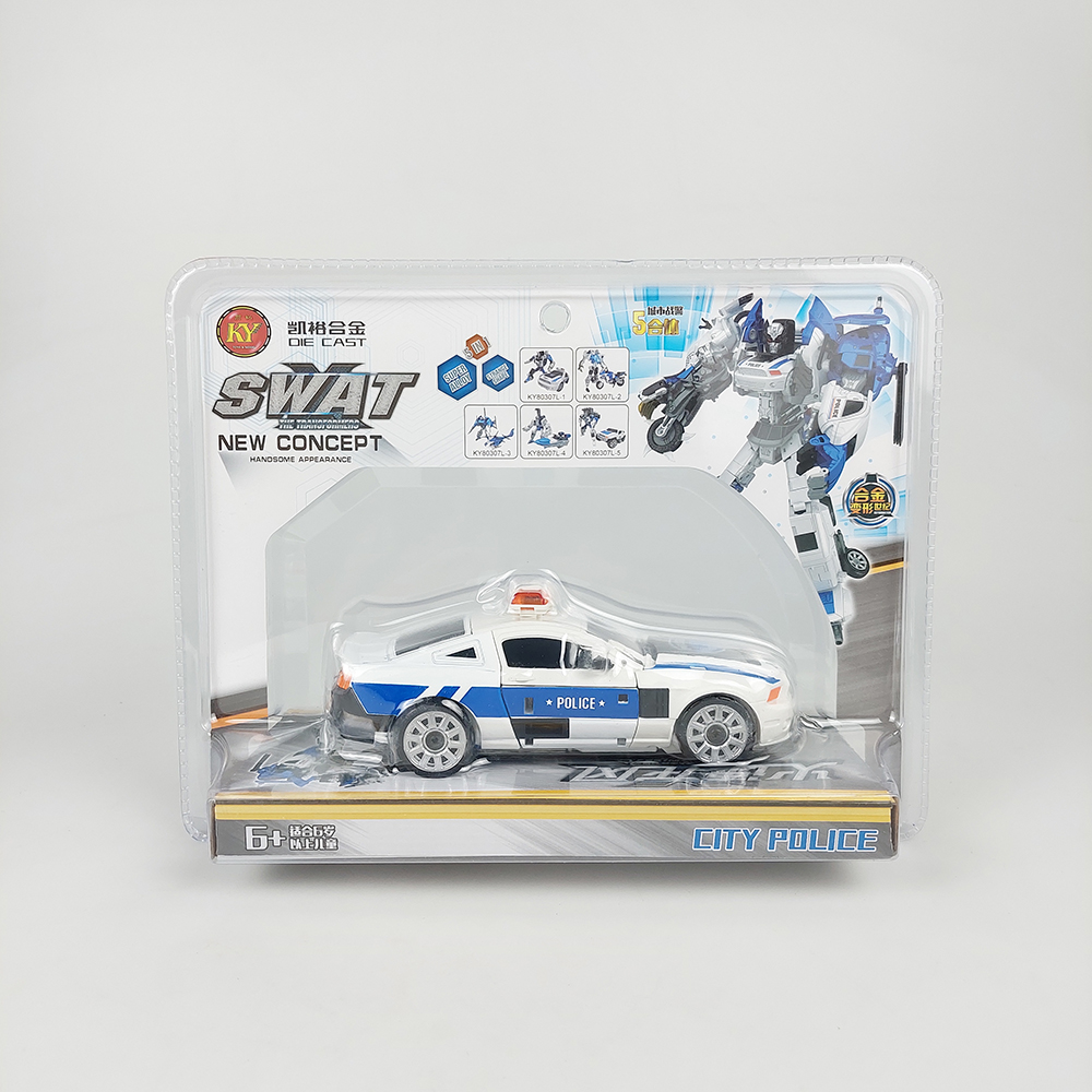 KY Mainan Mobil Action Figure Car Transformer Robot - KY80307L-1 - Blue