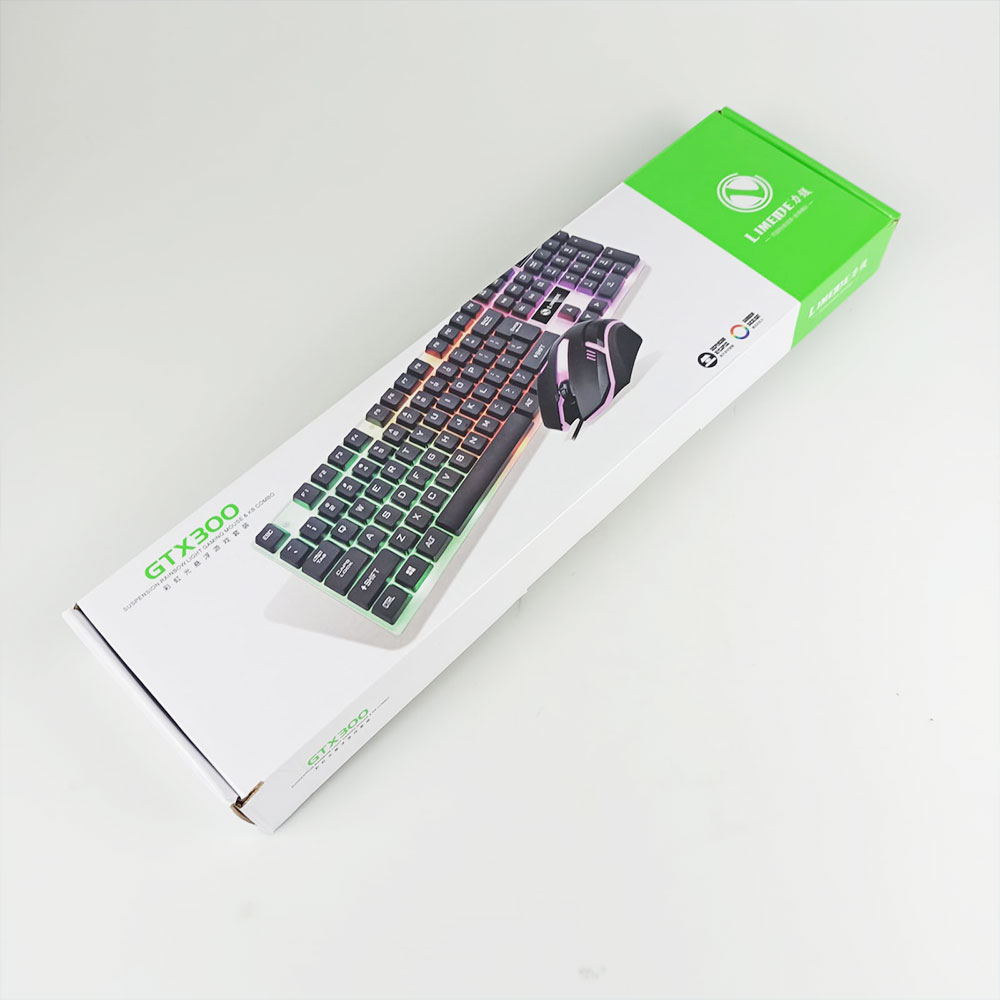 LIMEIDE Combo Gaming Keyboard RGB with Mouse - GTX300 - Black ...