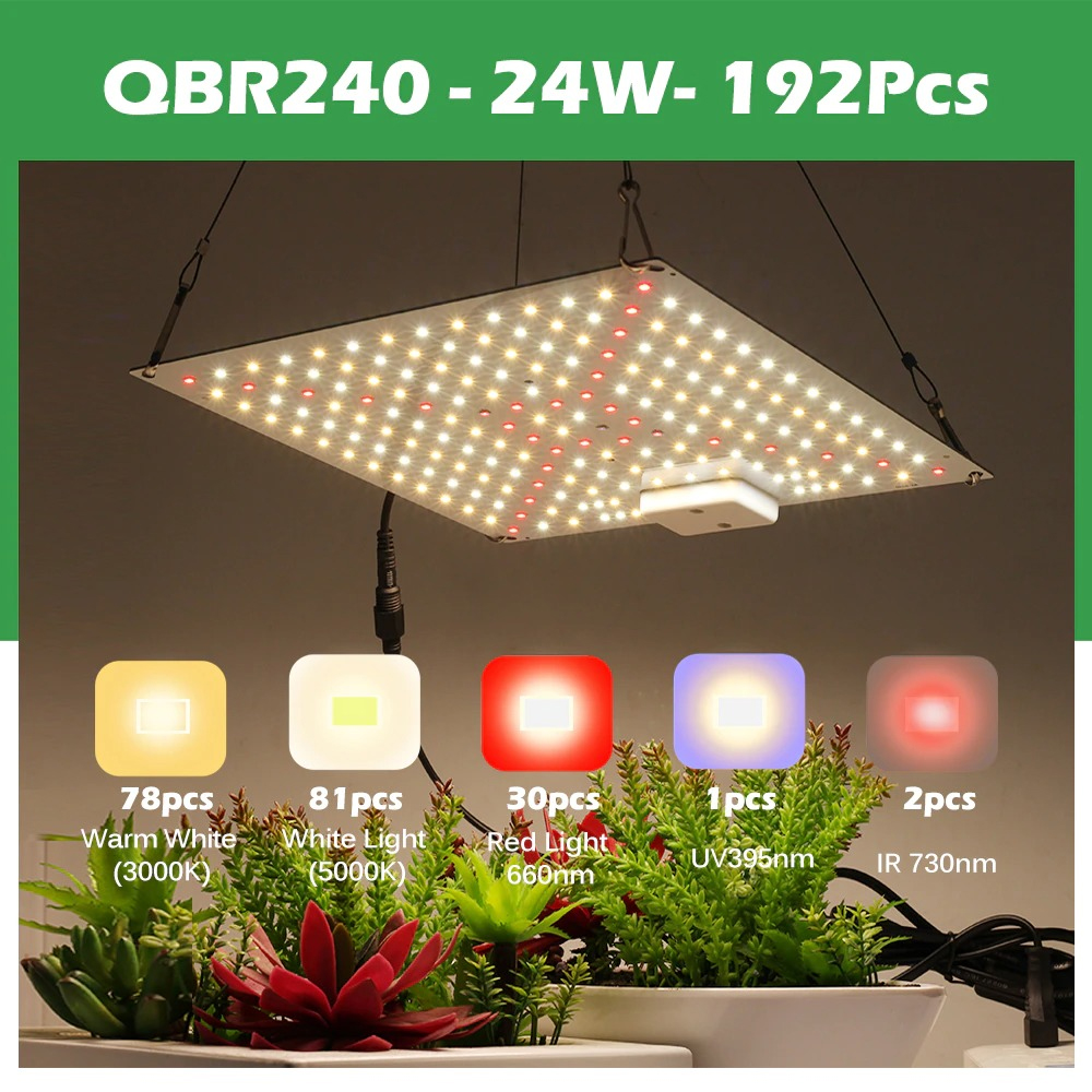 Hunta Lampu Cahaya Tanaman Grow Light LED Full Spectrum 265V 24W - H1 ...