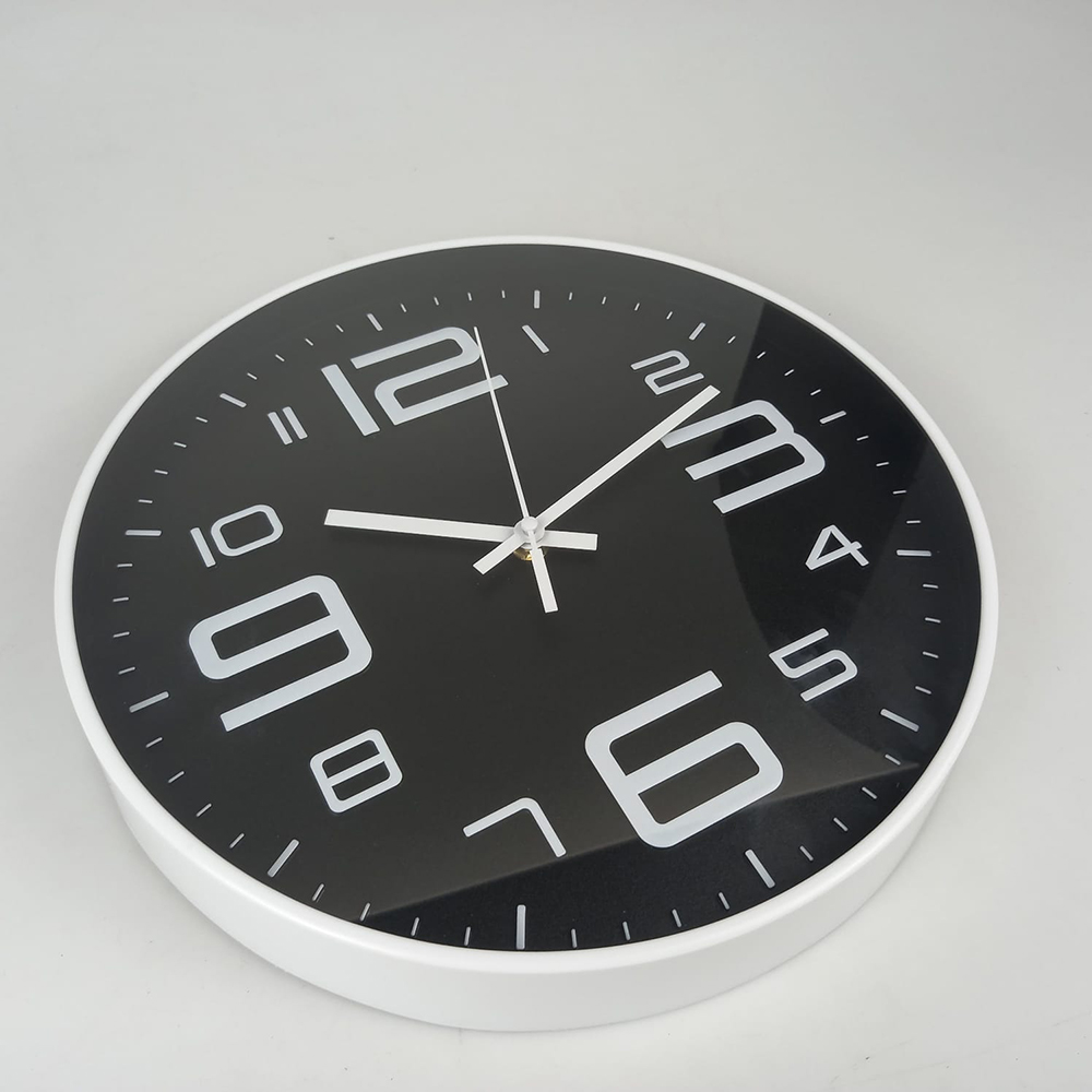 Jam Dinding Bulat Quartz Creative Design Modern - H6588 - Black ...