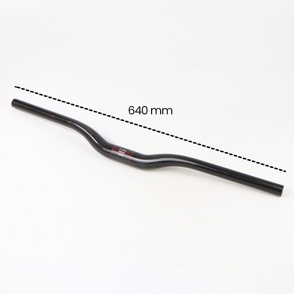 MTB Bicycle Handlebar Sepeda Carbon Fiber 640mm 002 Glossy - BXT-HB ...