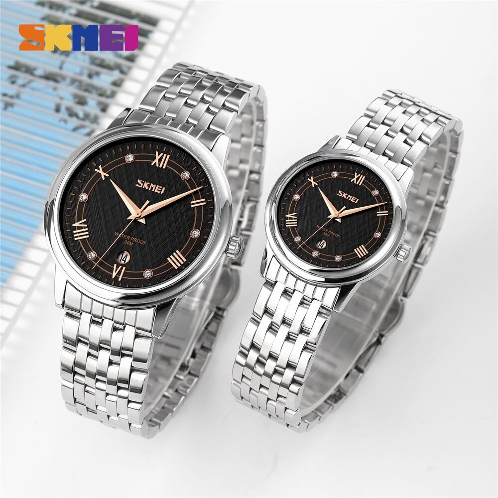 SKMEI Jam Tangan Analog Wanita Strap Stainless Steel - 9272 - Silver ...