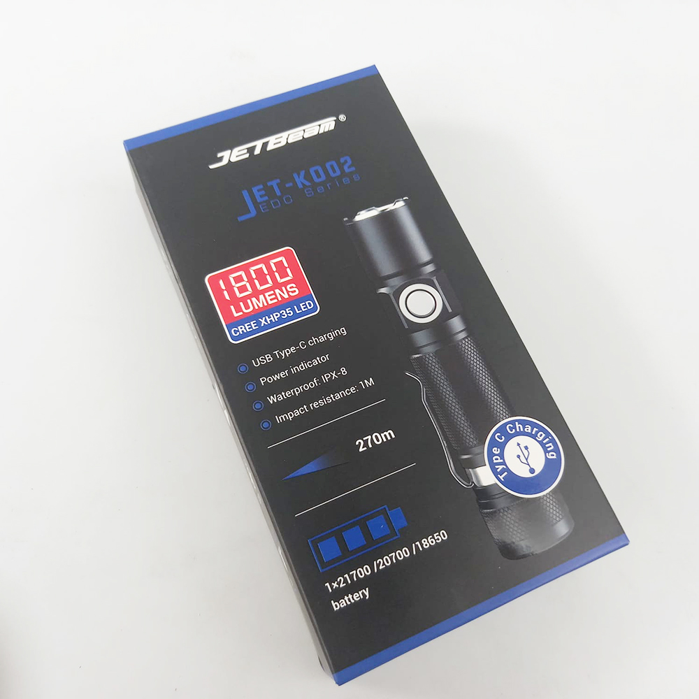 JETBeam Senter LED CREE XHP35 1800 Lumens - KO02 - Black
