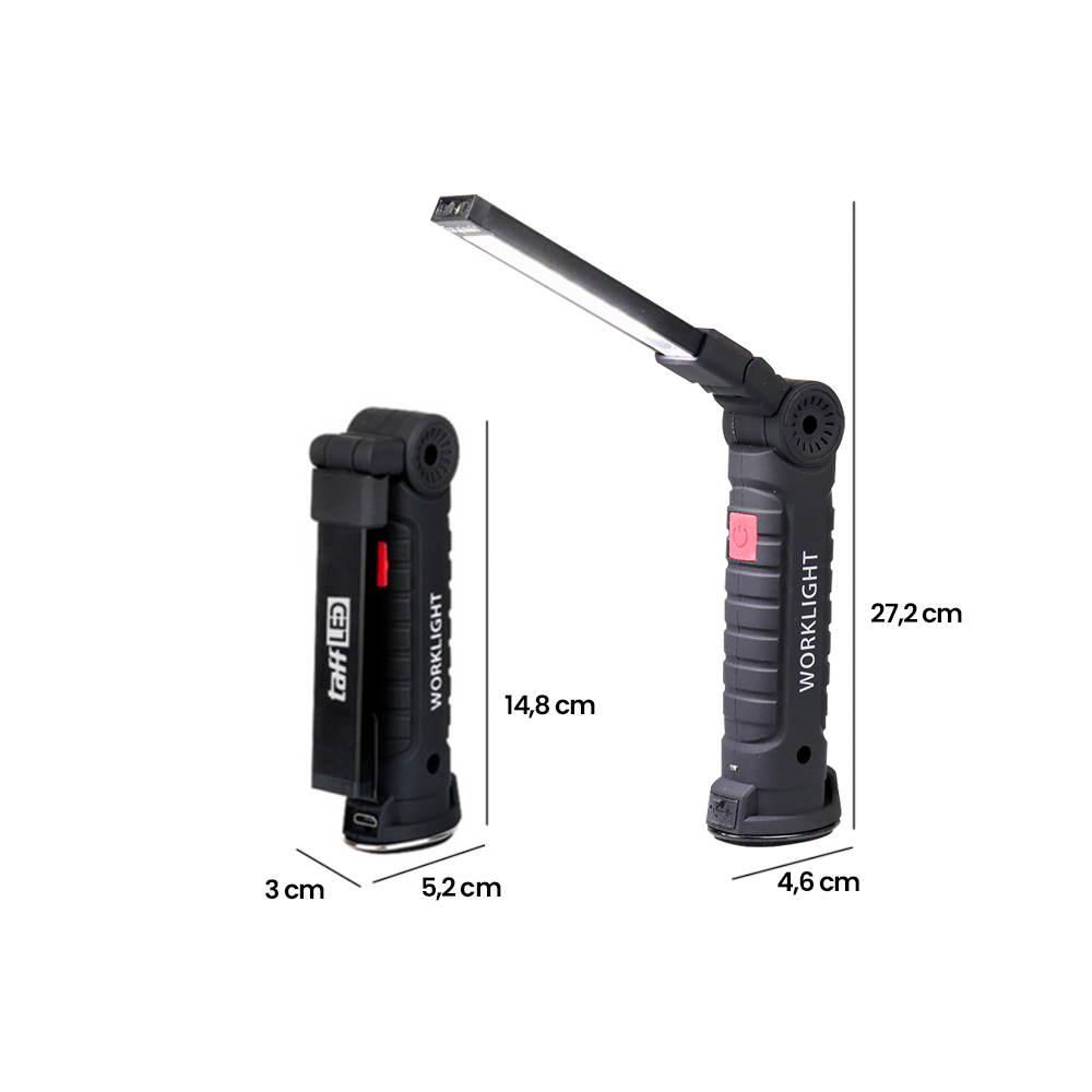 TaffLED Senter Worklight COB Magnetic Flashlight LED 2000 Lumens - 175A ...