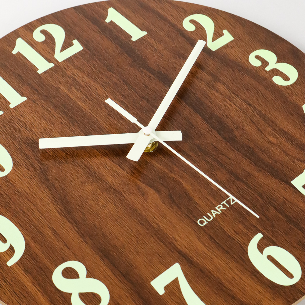 TaffHOME Jam Dinding Bulat Quartz Luminous Glow in The Dark 30CM MDB1 ...