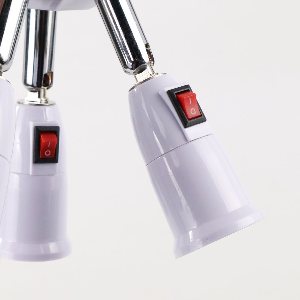 ASMTLED Fitting Lampu Bohlam Studio LED Cabang 3 with Switch 220V E27 ...
