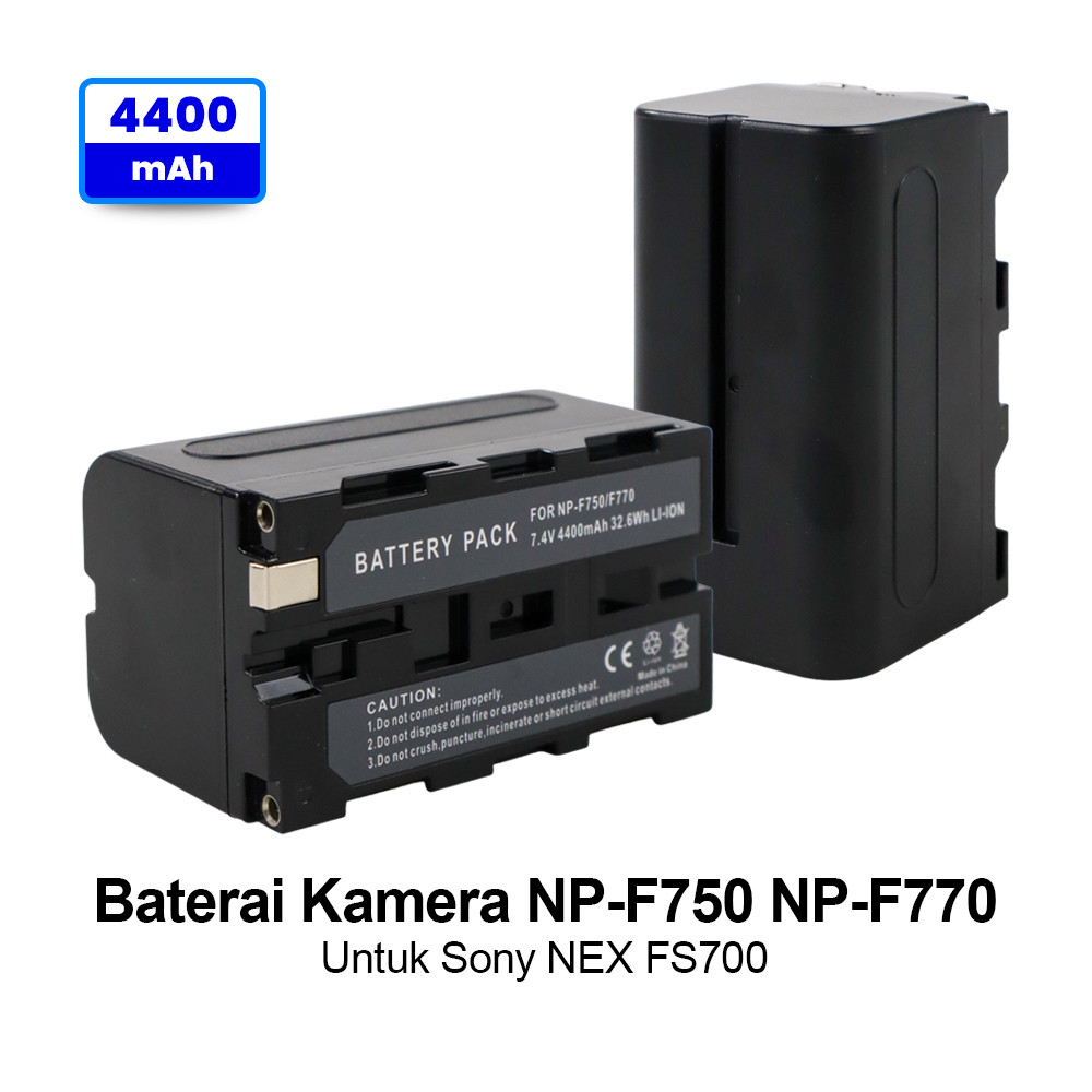 Baterai Kamera NP-F750 NP-F770 4400mAh for Sony NEX FS700 - Black ...