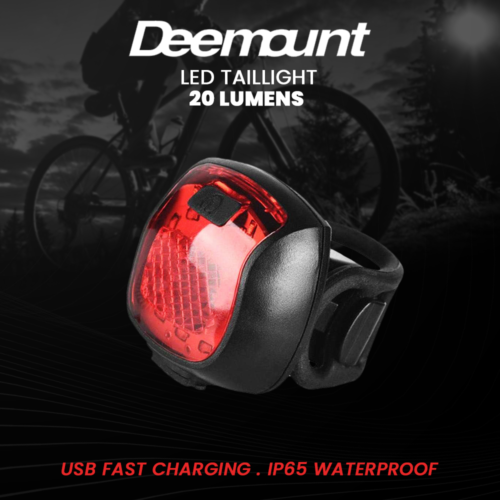 Deemount Lampu Belakang Sepeda LED Tail Light Waterproof 20 Lumens - XH ...