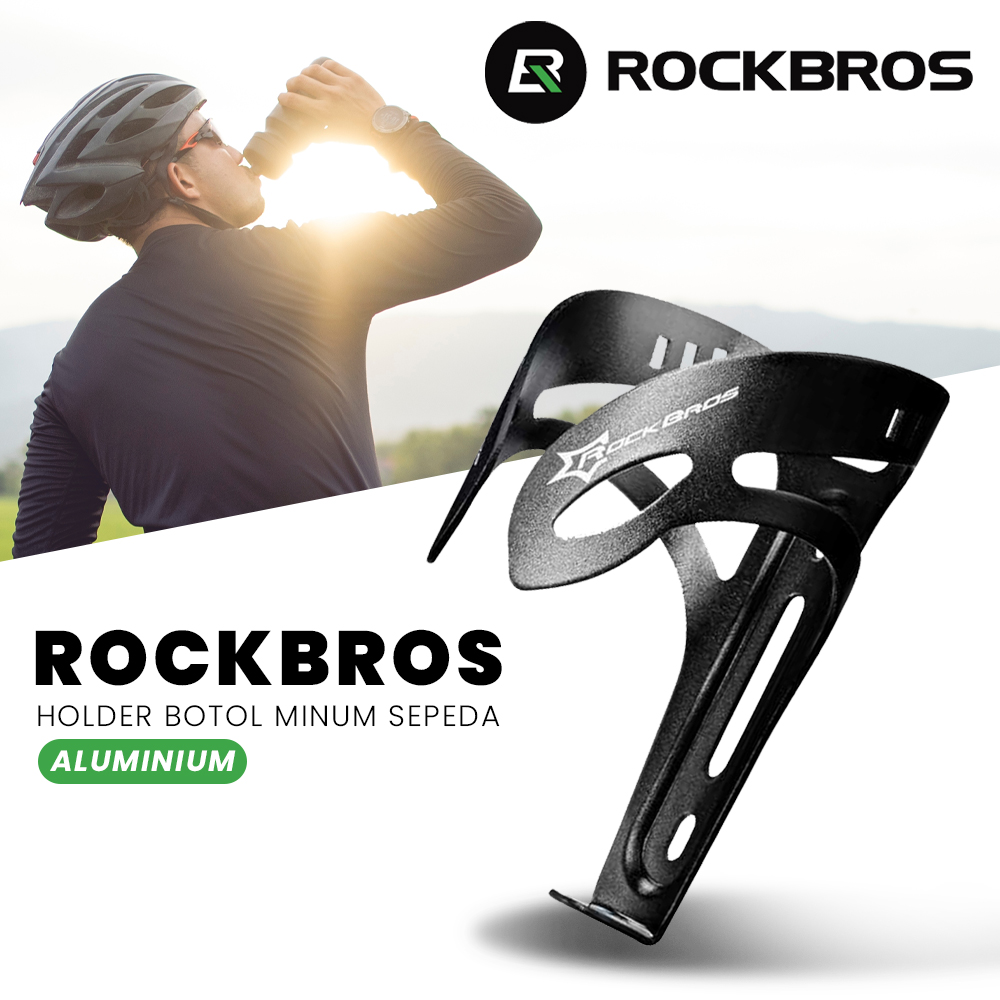 ROCKBROS Holder Botol Minum Sepeda Aluminium - Style 2 - Black ...