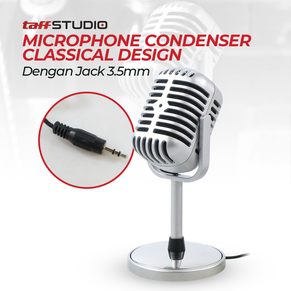 TaffSTUDIO Microphone Condenser Classical Design Vintage Retro - C01U ...