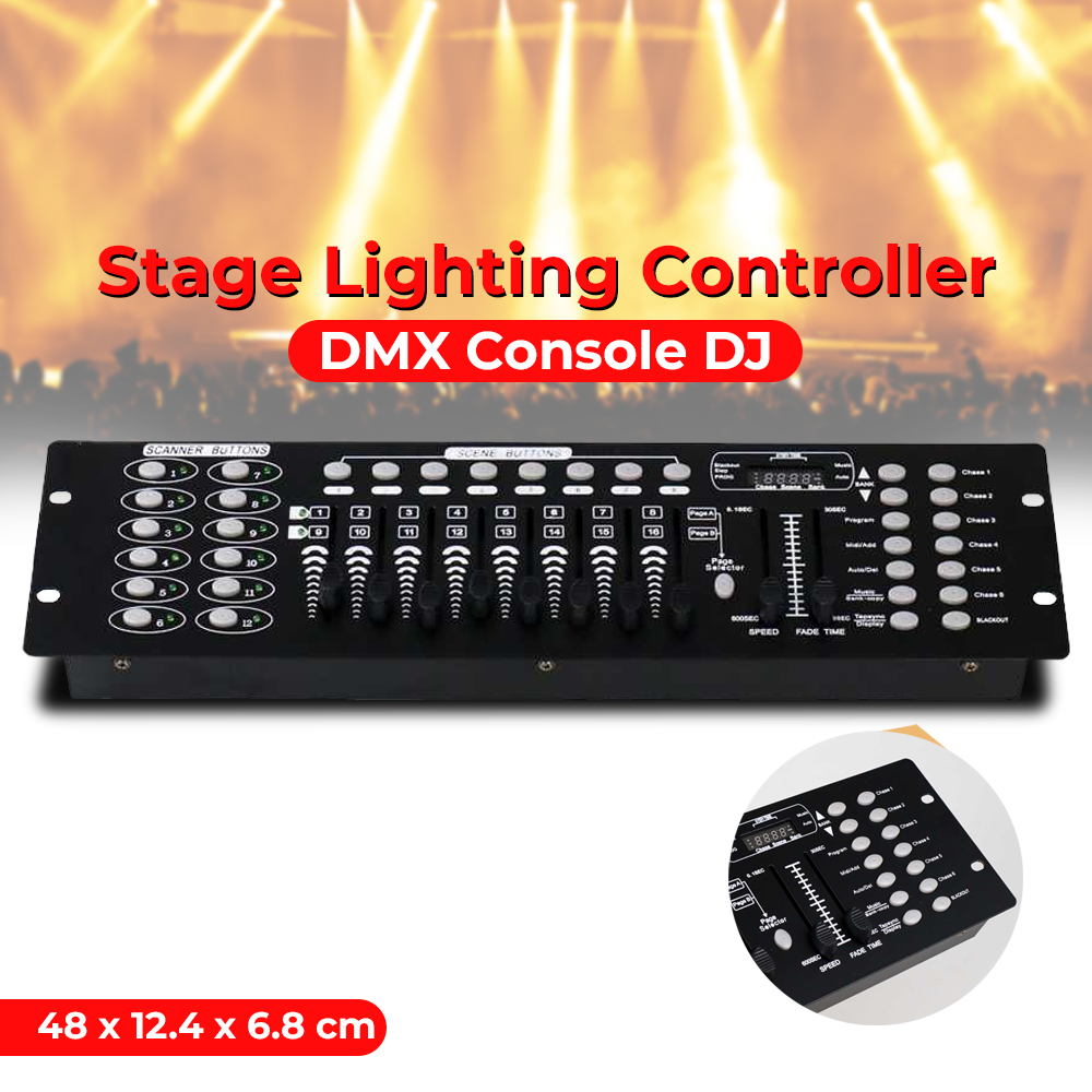 SHEHDS Mixer Lampu Stage Lighting Controller DMX Console DJ 192CH - SHE ...