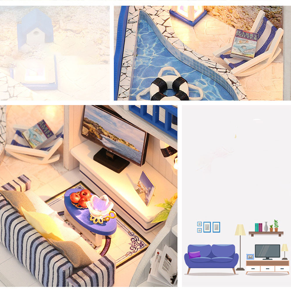 HONGDA Miniatur Rumah Boneka DIY Doll House Wooden Furniture - M040 ...
