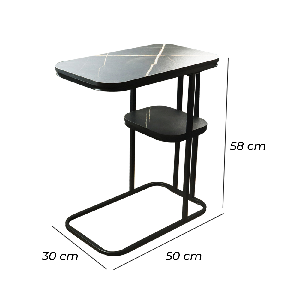 Geja Meja Sofa Side Table Marbel European Style Double Layer - H81 ...