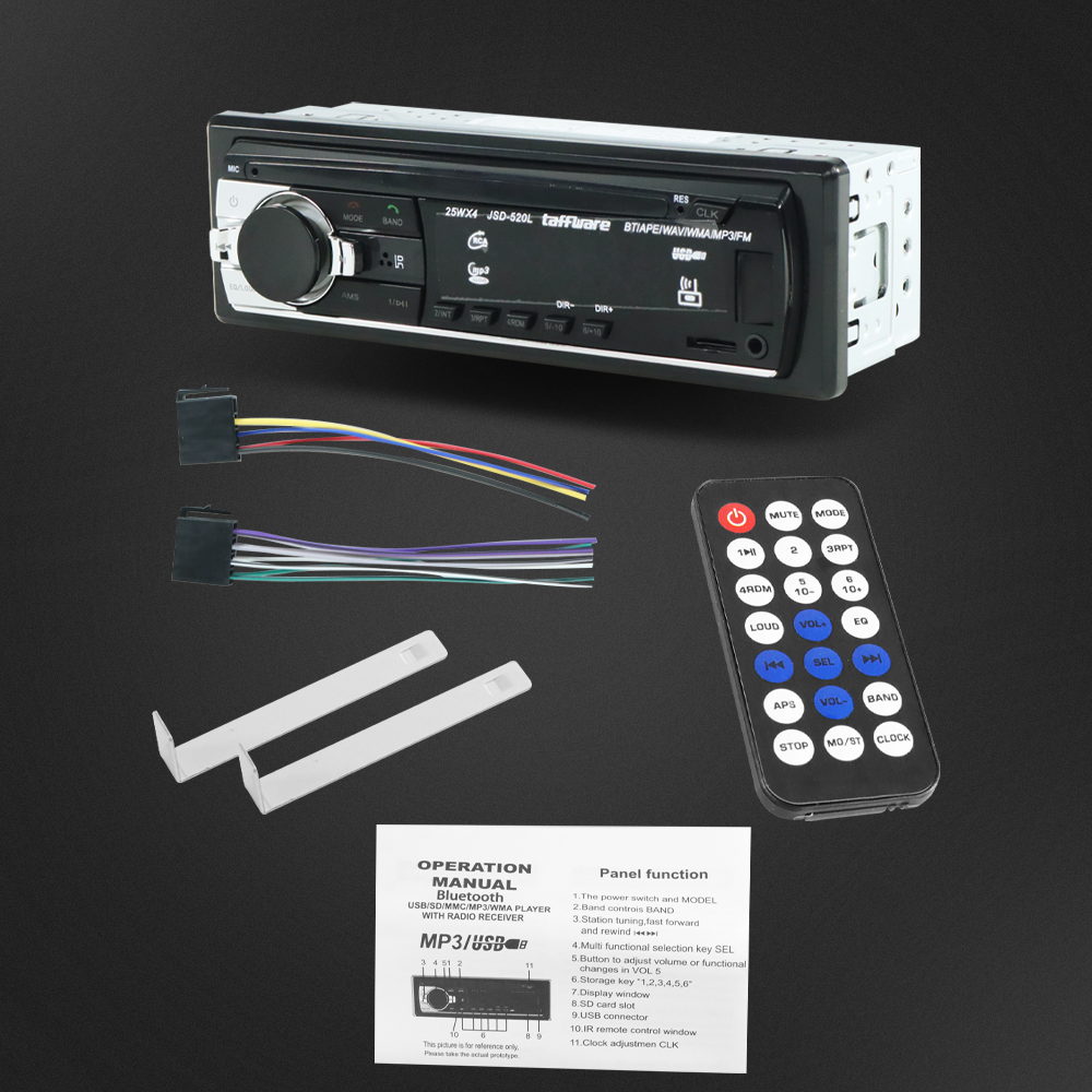 Taffware Tape Mobil Audio Multifungsi Bluetooth MP3 FM Radio - JSD-520L ...