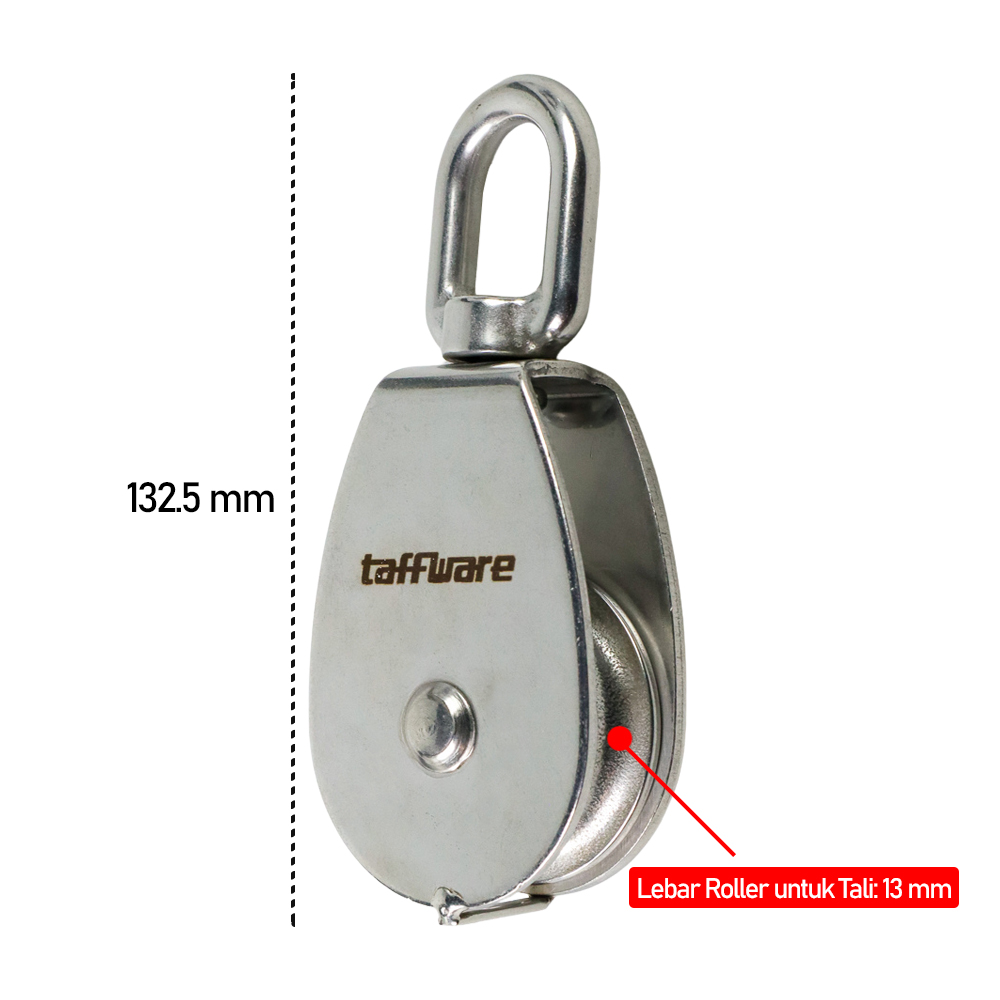 Taffware Katrol Kerekan Mini Serbaguna Swivel Pulley Stainless Steel ...