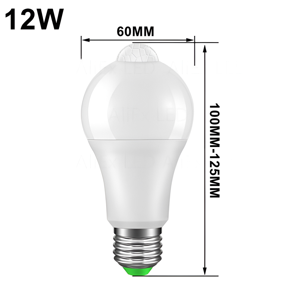 ExLED Lampu LED dengan PIR Sensor E27 Warm White 3500K 12W - Ex01 ...