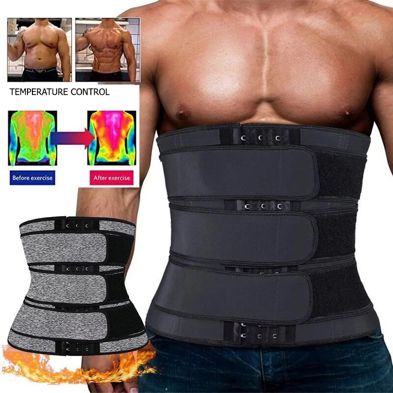 Noocuxuekon Korset Pembentuk Badan Pria Abdominal Waist Belt 3 Strip L ...