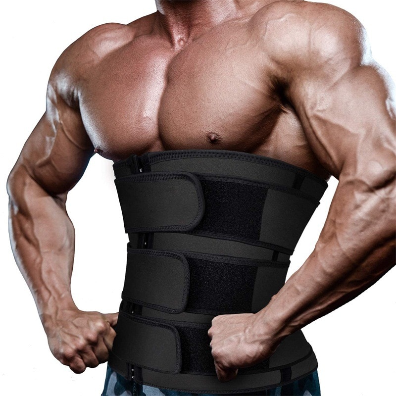 Noocuxuekon Korset Pembentuk Badan Pria Abdominal Waist Belt 3 Strip L ...