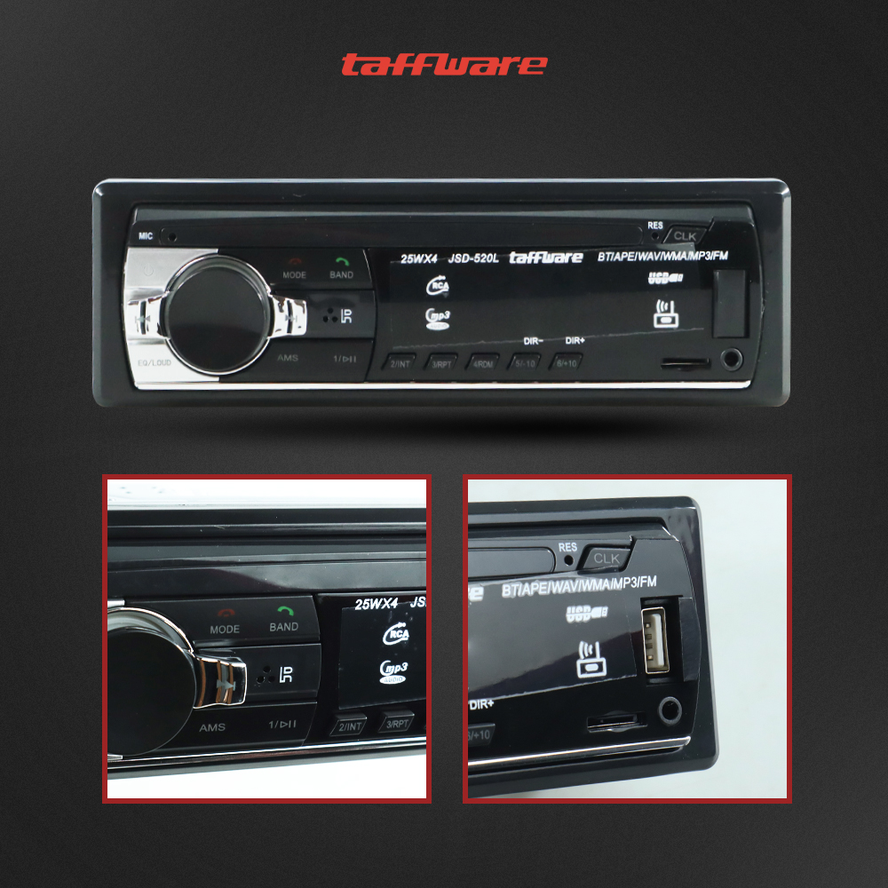 Taffware Tape Mobil Audio Multifungsi Bluetooth MP3 FM Radio - JSD-520L ...