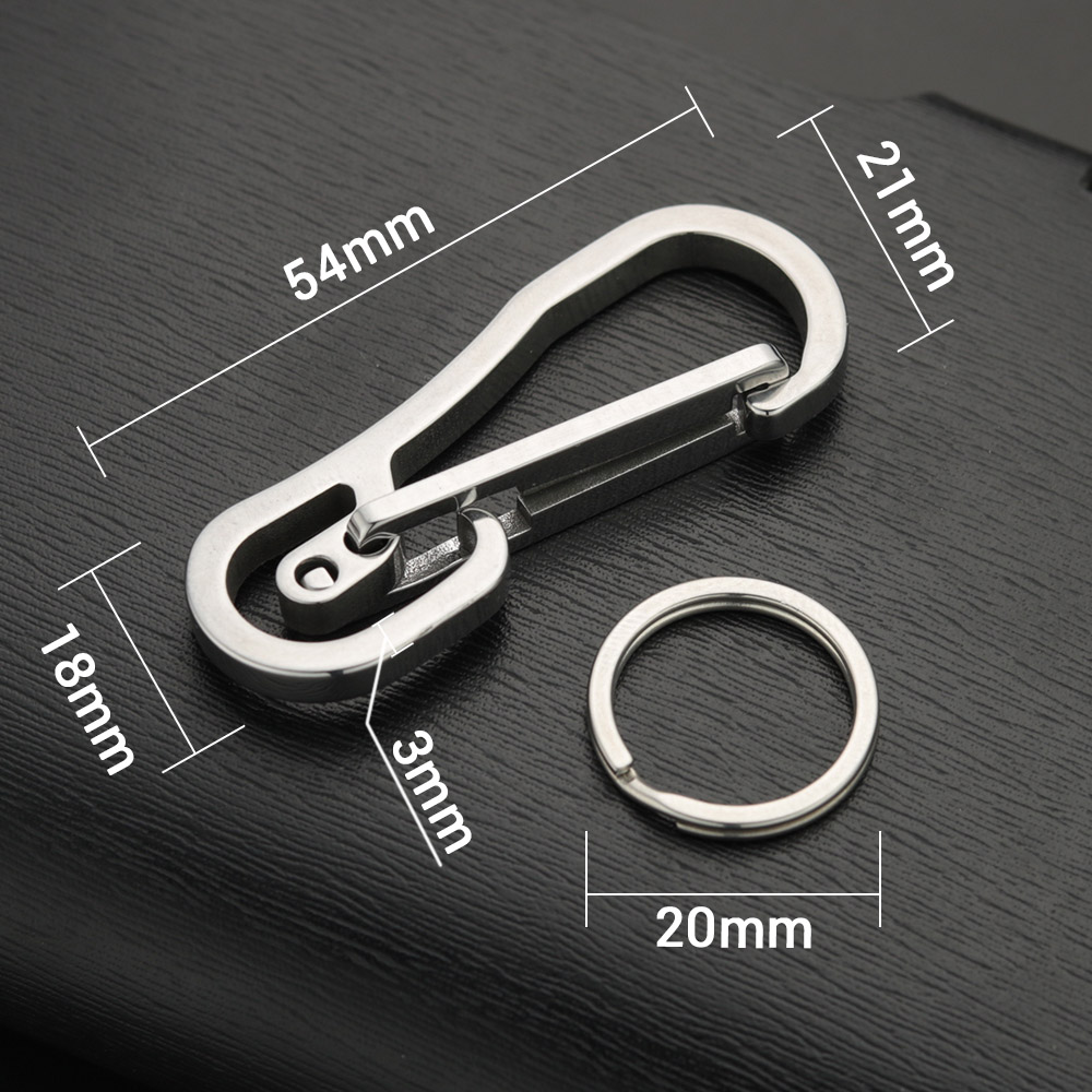 DALAFUL Gantungan Kunci Carabiner Stainless Steel Buckle Key Chain ...