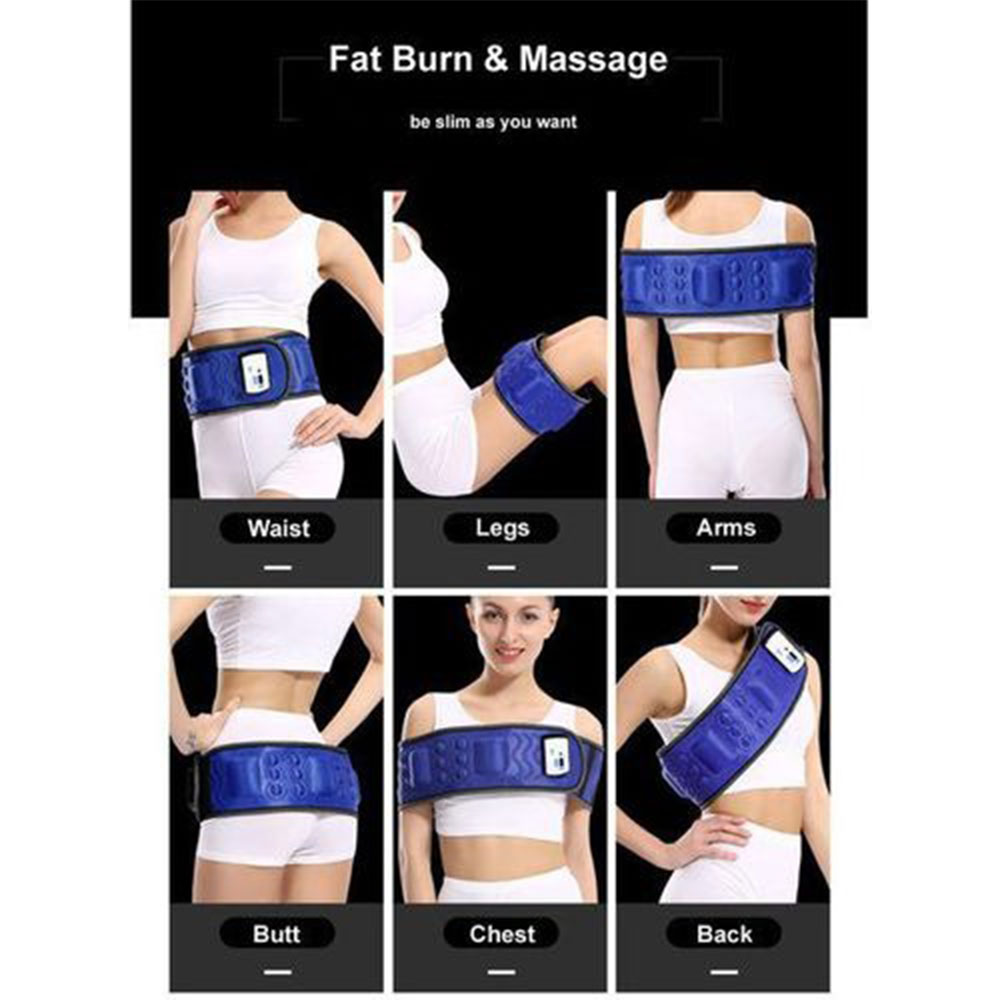 Sabuk Getar Pelangsing Tubuh Magnetik Heating Vibrating Belt Massager ...