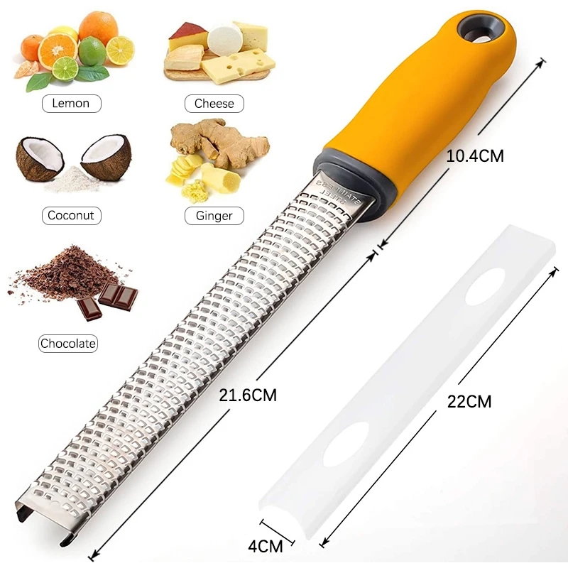 GLANYOMI Parutan Keju Grater Lemon Zester Stainless Steel 32cm - KW242 ...