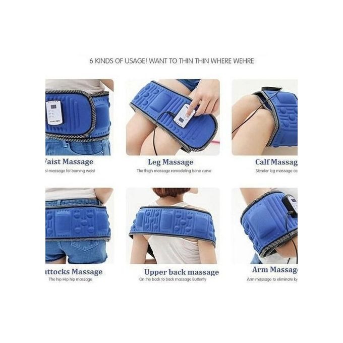 Sabuk Getar Pelangsing Tubuh Magnetik Heating Vibrating Belt Massager ...