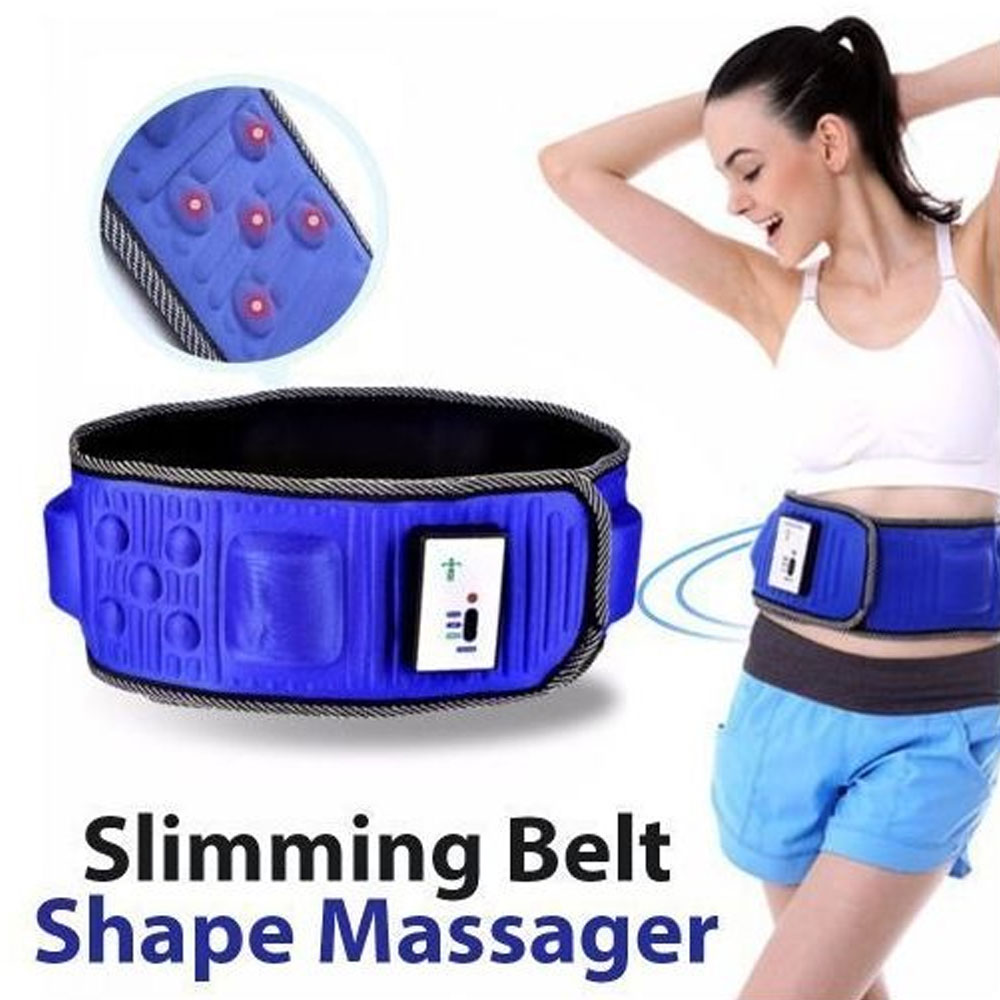 Sabuk Getar Pelangsing Tubuh Magnetik Heating Vibrating Belt Massager ...