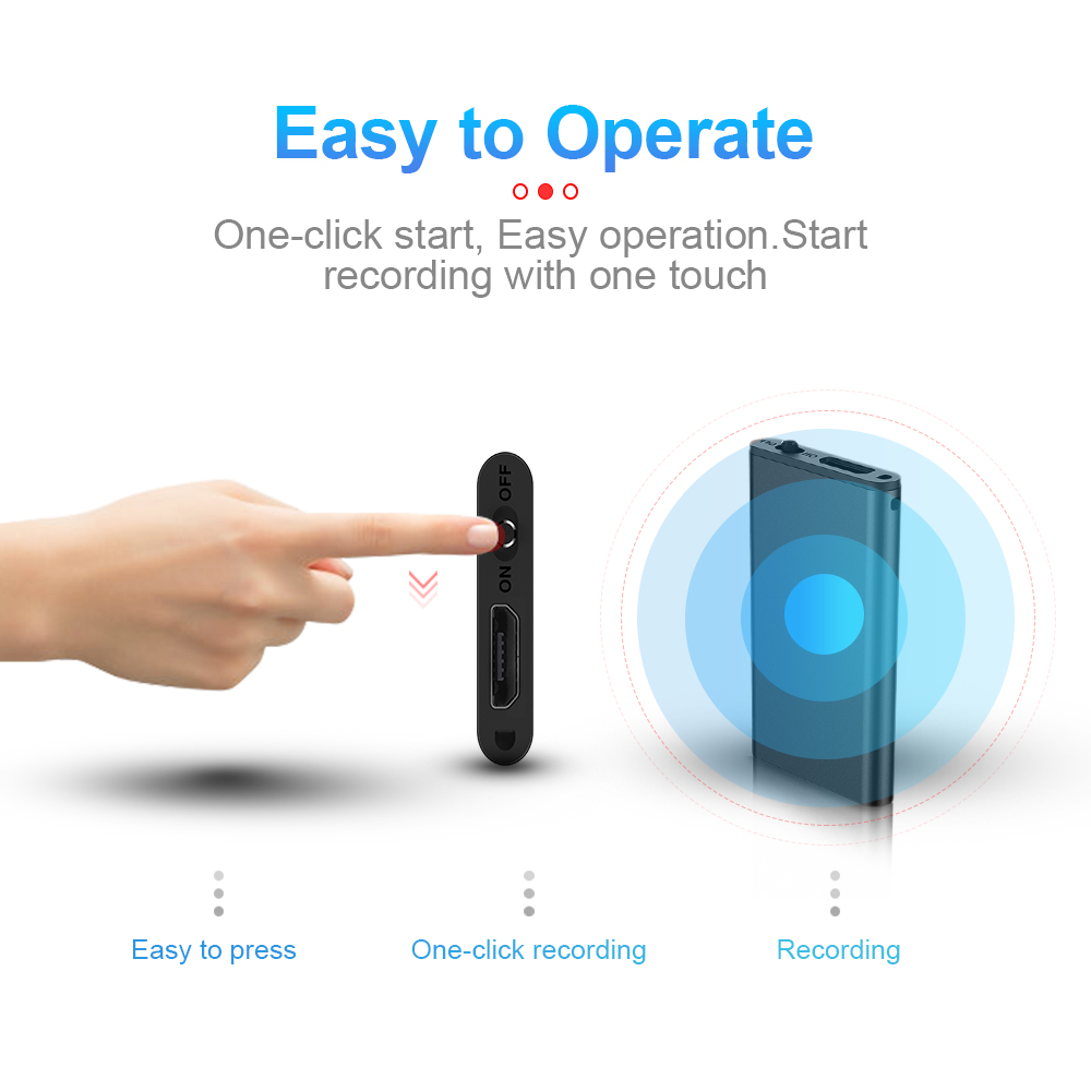 MiTwoo Perekam Suara Mini Portabel Voice Recorder Noise Reduction 8GB ...