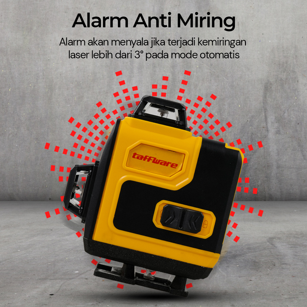 Taffware Laser Level Green Beam 16 Lines 4D Leveling Ground and Wall ...