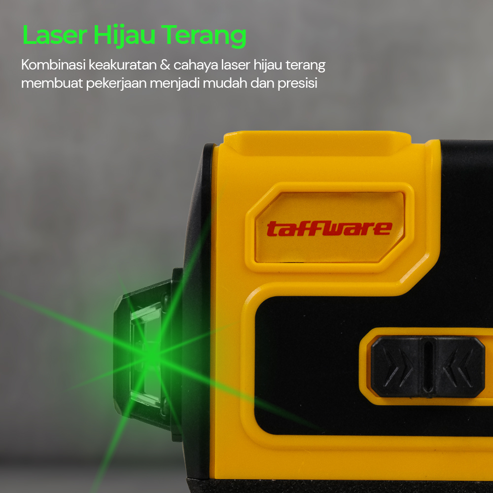Taffware Laser Level Green Beam 12 Lines Self Leveling Ground and Wall ...