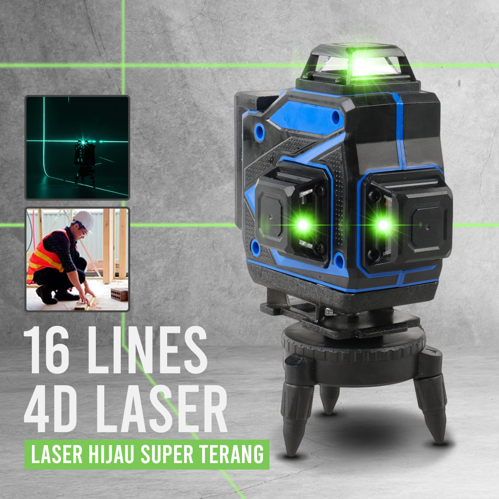 Taffware Mesin Self Leveling Laser High Precision 4D 16 Line Remote ...