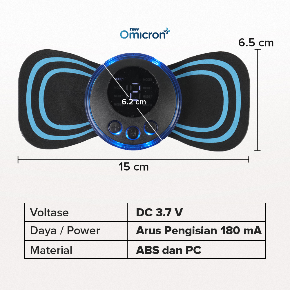 TaffOmicron Alat Pijat Elektrik Tempel EMS Terapi Leher Massager ...