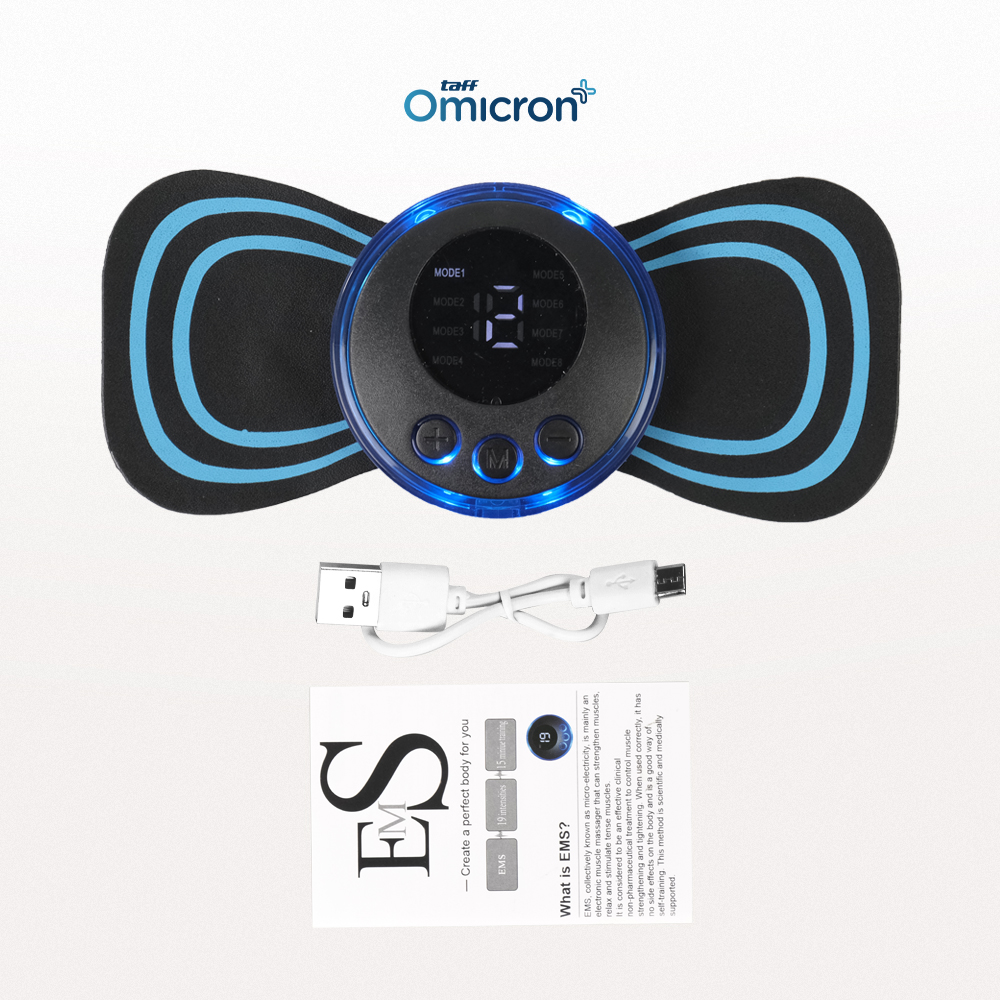 TaffOmicron Alat Pijat Elektrik Tempel EMS Terapi Leher Massager ...